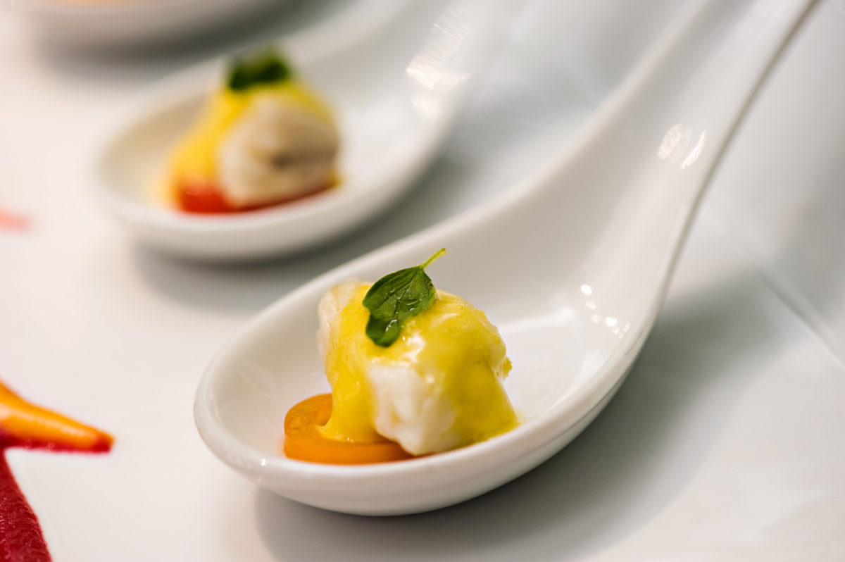 Crab with Corn Sabayon and Tomato - Chefs Expressions